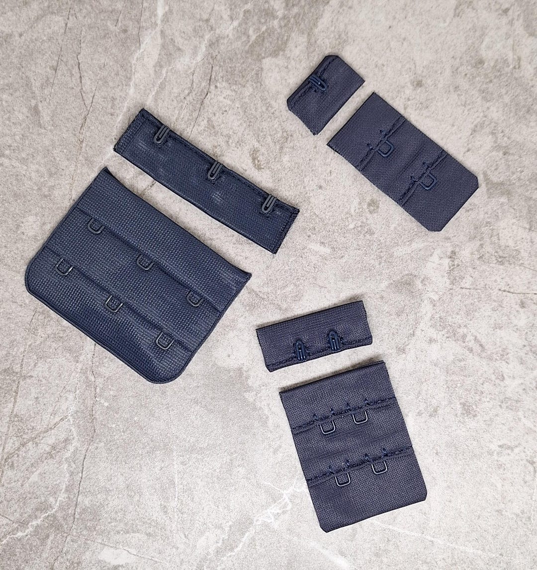 3x2 Dark Blue Bra Making Hook and Eye Closures, 2x2 Bra Adjustable ...