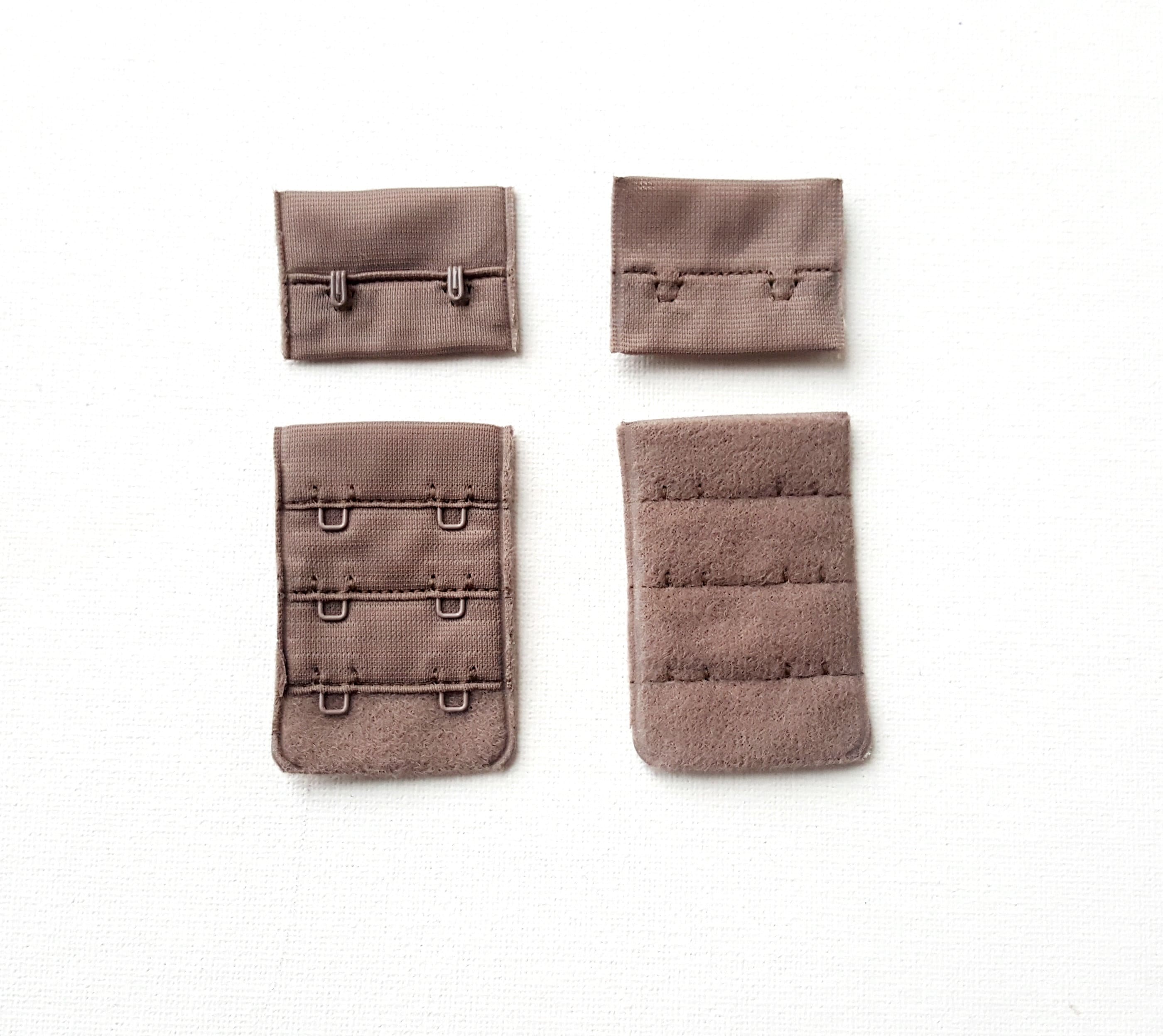 Dark Grayish Brown Bra Making 3x4 Hook and Eye Closures, 3x2 Bra ...