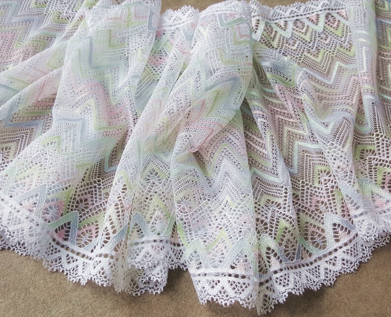 Zig Zag Colorful Stretch Lace Apparel Intimate Lace Trim | Etsy