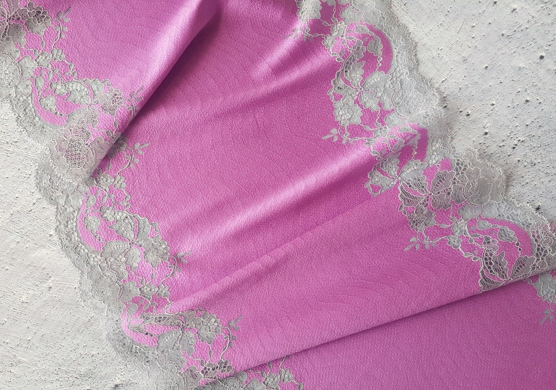 Magenta Stretch Lace Trim, Wide Elastic Lace Fabric, Wedding Lingerie ...