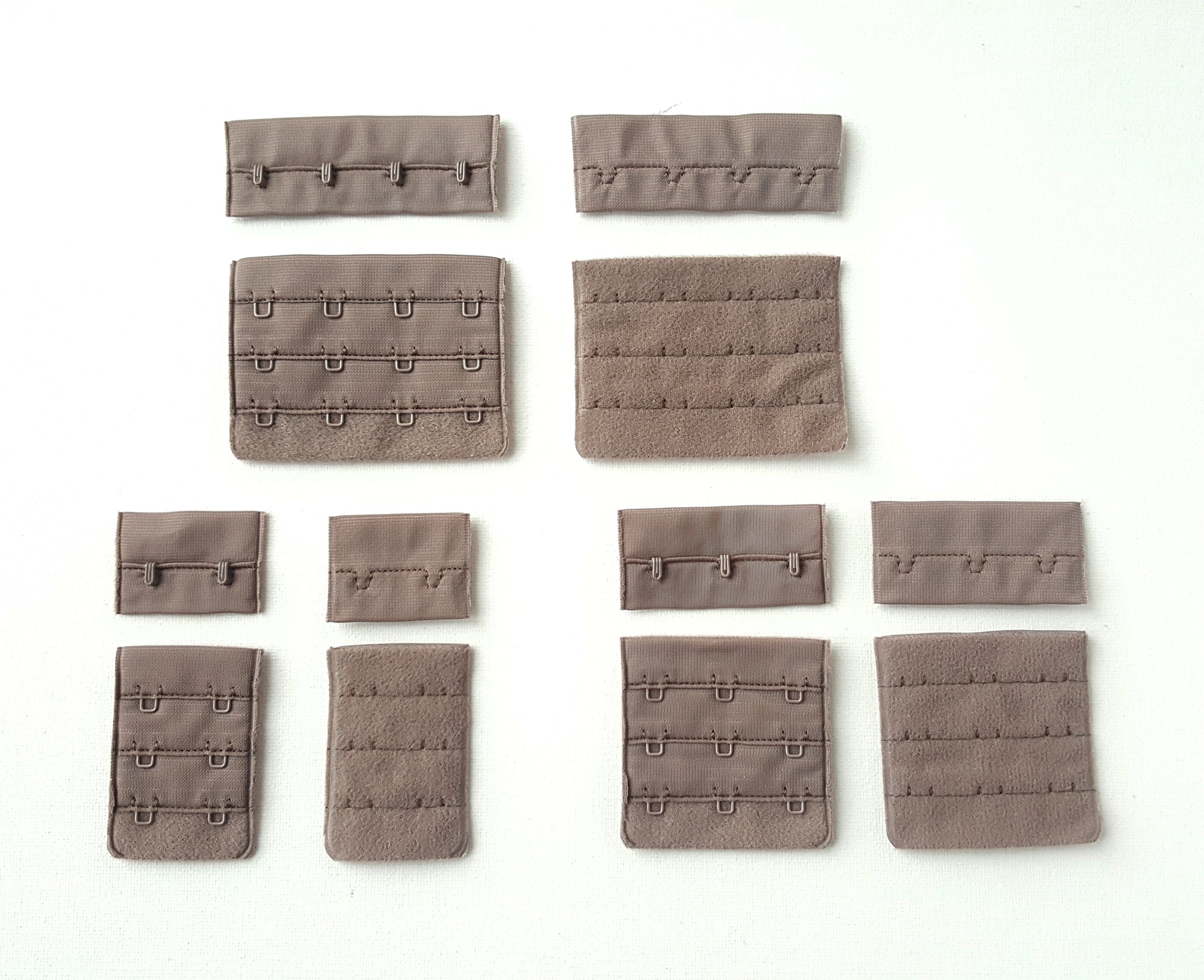 Dark Grayish Brown Bra Making 3x4 Hook and Eye Closures, 3x2 Bra ...