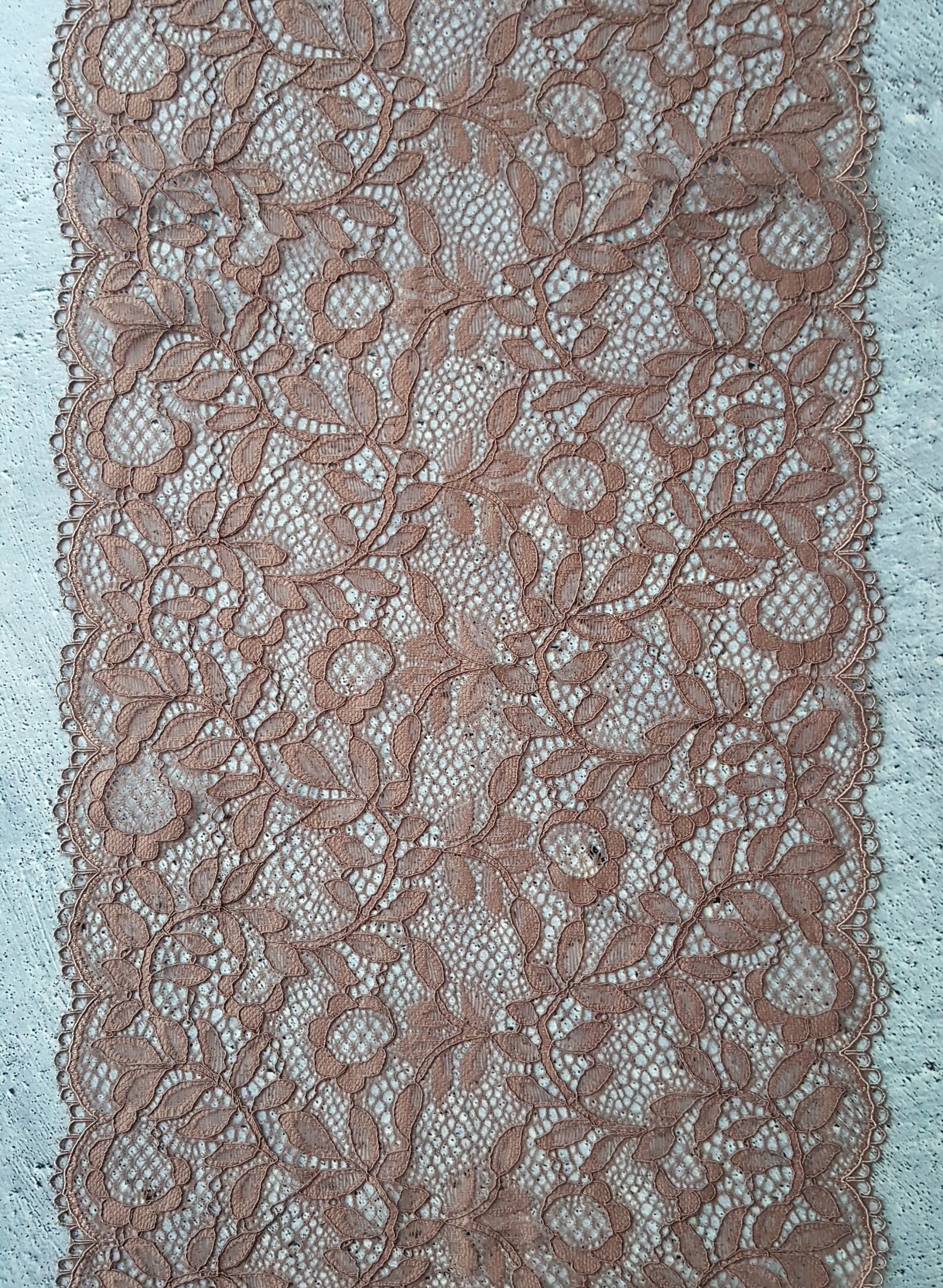 Brown Corded Stretch Lace Trim Elastic Wide Lace Fabric - Etsy