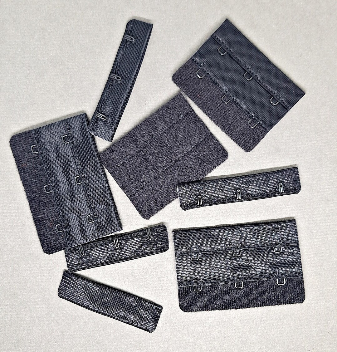 3x3 Black Hook Eye Closures, 3x2 Bra Adjustable Fastener, Bra Making ...