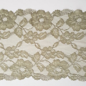 Stretch Lace Trim Lingerie Sewing Olive Green Wide Elastic Lace ...