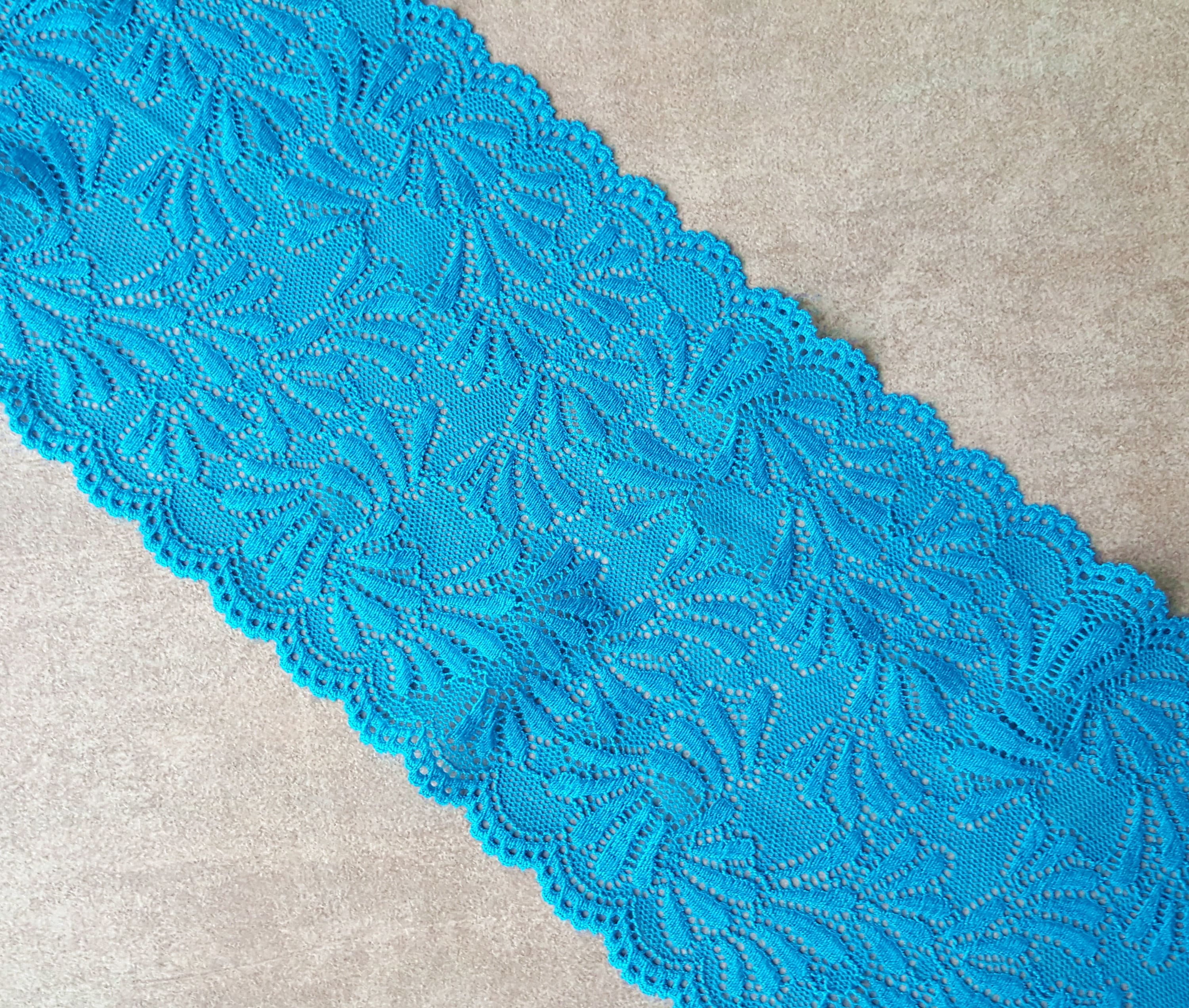 Dark Cyan Stretch Lace Trim Bra Making Lingerie Lace Wide | Etsy