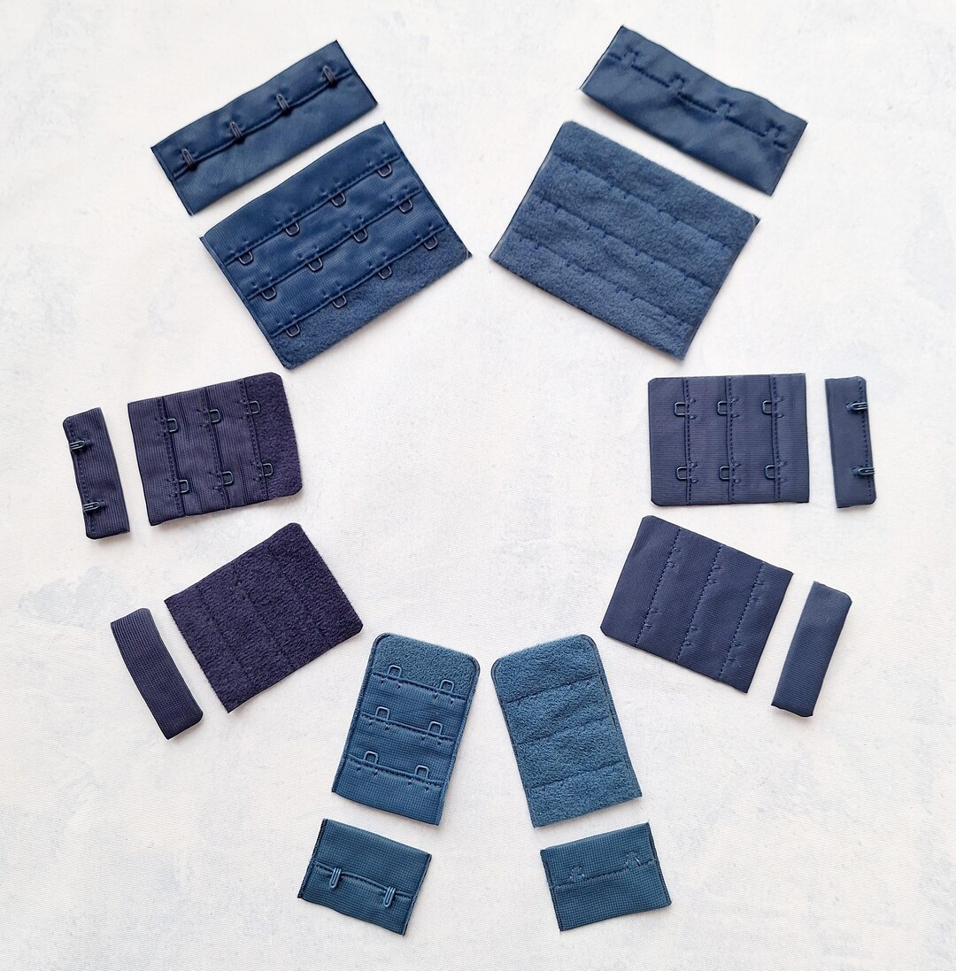 4x3 Blue Bra Making Hook Eye Closures, 2x3 Bra Adjustable Fastener ...