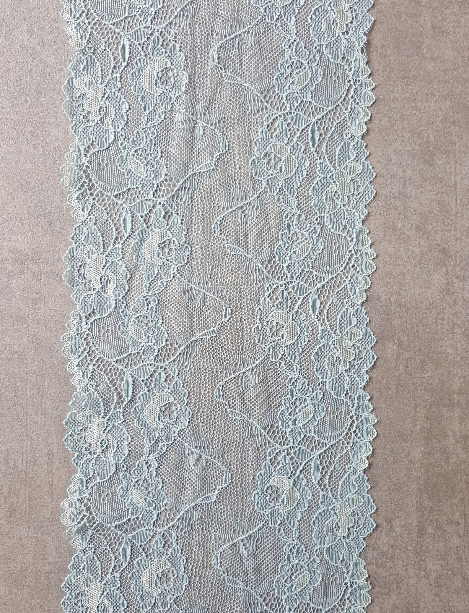 Mint Stretch Lace Trim Bra Making, Floral Elastic French Lace, Width 17 ...