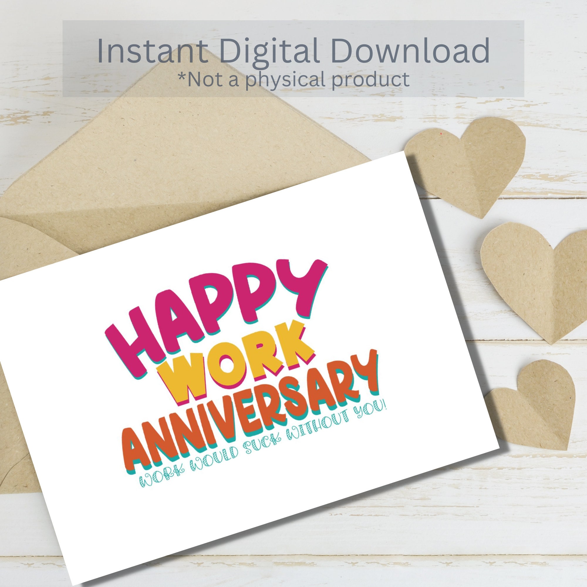 Happy Work Anniversary - Six Card Work Anniversary Cards (various ...