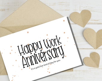 Happy Workiversary Cards Only Postcard Style Cards Work - Etsy