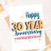 Happy 30 Year Anniversary - Work Anniversary Card - Instant Download ...