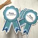 Happy Work Anniversary Ribbons (6 Pack) - Blue & Teal Work Award - Size ...