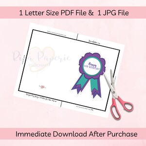 Happy Work Anniversary Purple & Teal Award Card Instant - Etsy