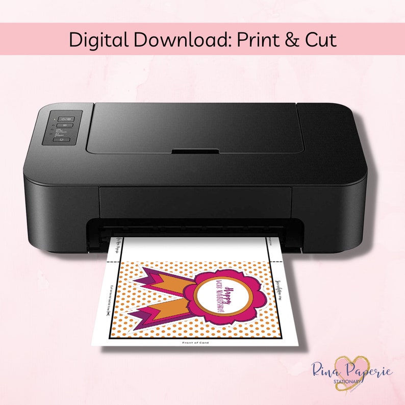 Happy Work Anniversary Orange and Pink Award With Orange - Etsy Canada