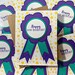 Happy Work Anniversary Card: Green Ribbon & Yellow Stars - Etsy