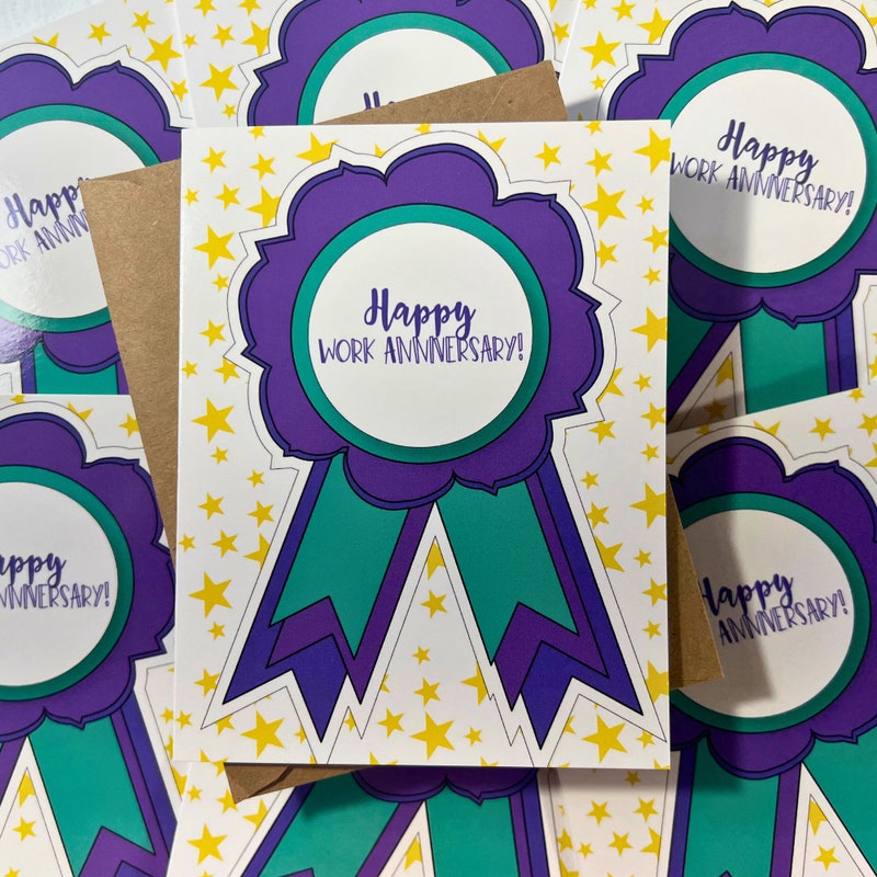 Employee Work Anniversary Cards - Etsy
