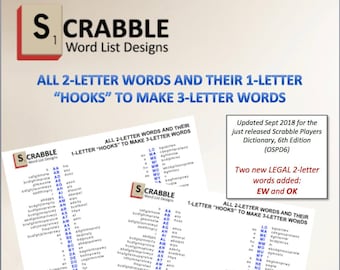 Scrabble Cheat Sheet - Etsy