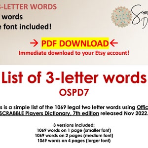 PDF Scrabble Word List Cheat Sheet: Acceptable 4 Letter Words List all ...