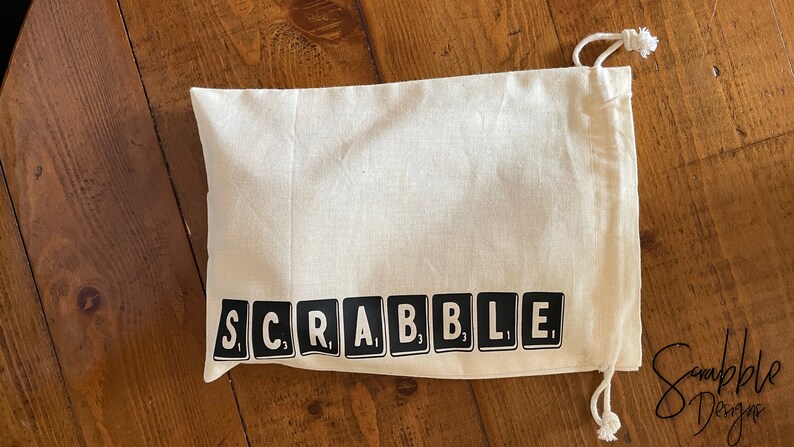 A Scrabble Tiles Bag! Drawstring Bag to Hold Your Scrabble Letters and ...