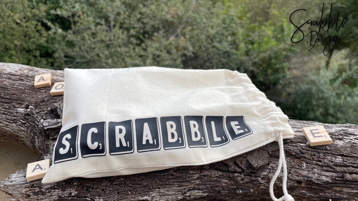 A Scrabble Tiles Bag! Drawstring Bag to Hold Your Scrabble Letters and ...