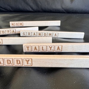 Laser Engraved Custom Scrabble Letter Holder Rack With Your Name or ...