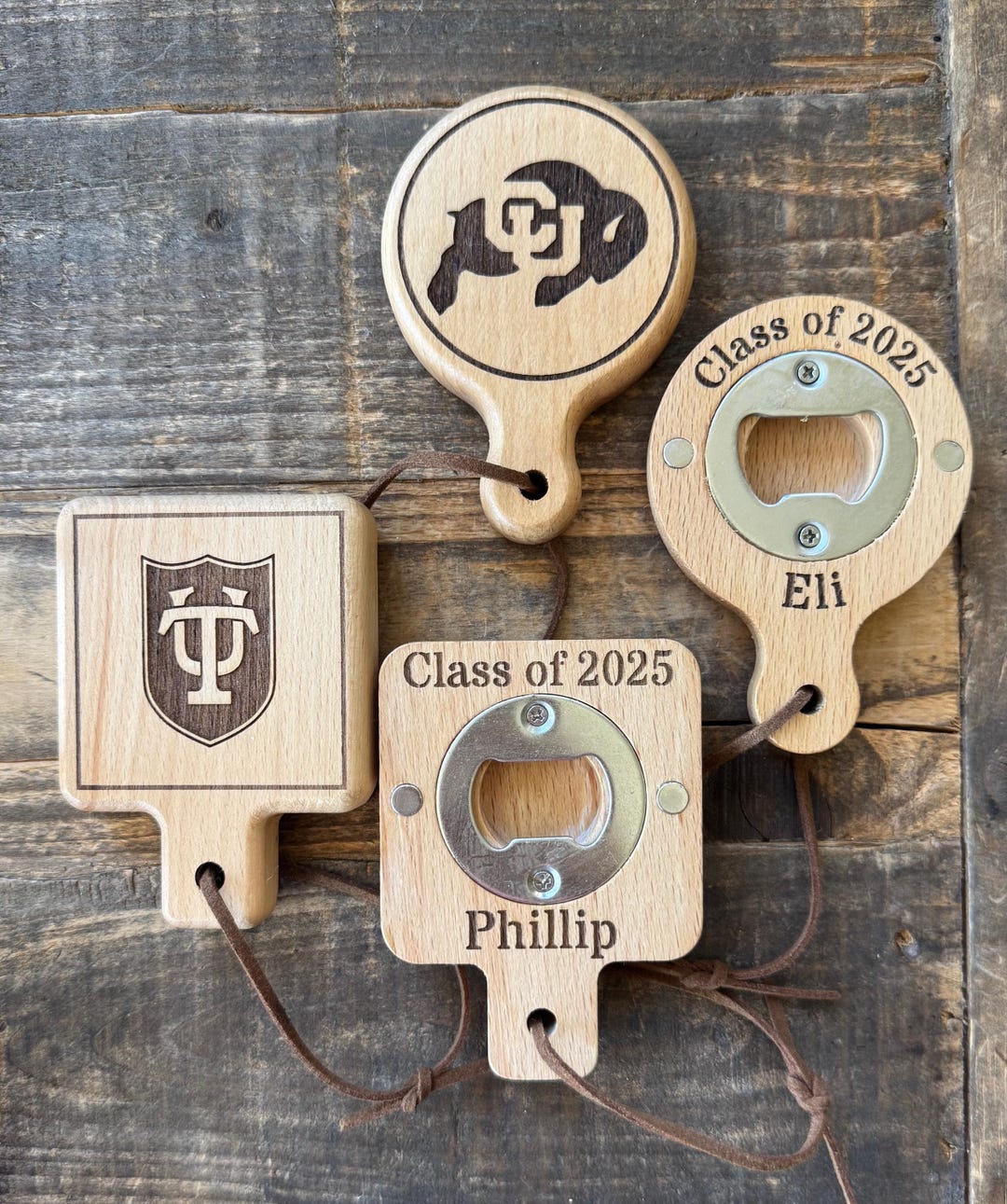 Custom Magnetic Bottle Opener Wood. University or College. Graduation ...