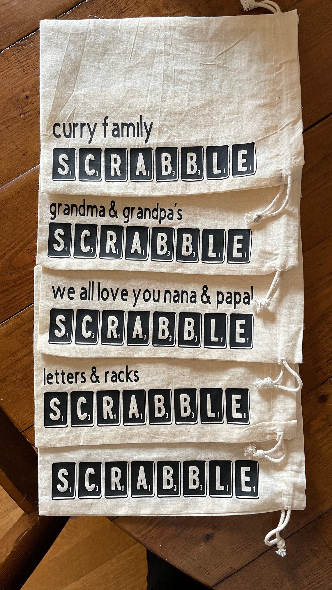 A Scrabble Tiles Bag Drawstring Bag to Hold Your Scrabble - Etsy