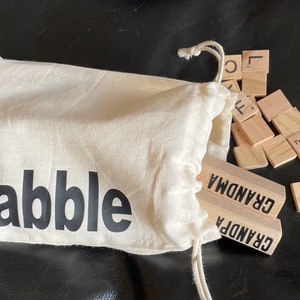 A Scrabble Tiles Bag! Drawstring Bag to Hold Your Scrabble Letters and ...