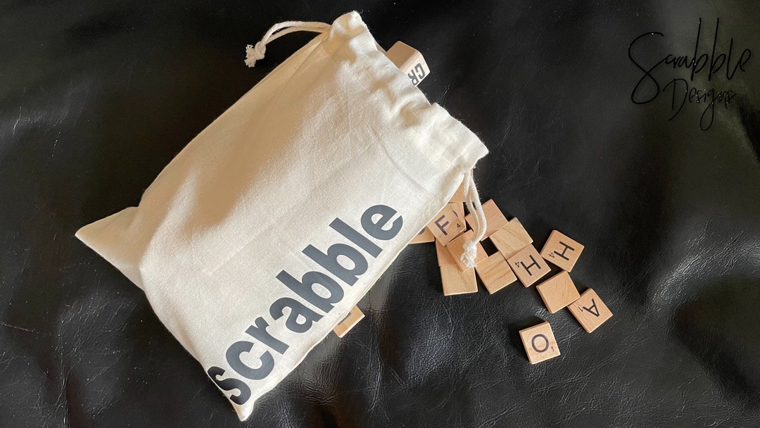 A Scrabble Tiles Bag! Drawstring Bag to Hold Your Scrabble Letters and ...