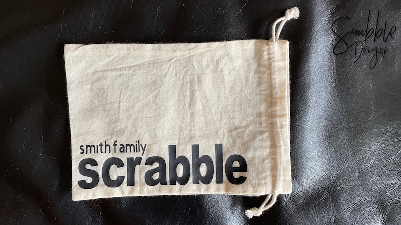 A Scrabble Tiles Bag! Drawstring Bag to Hold Your Scrabble Letters and ...
