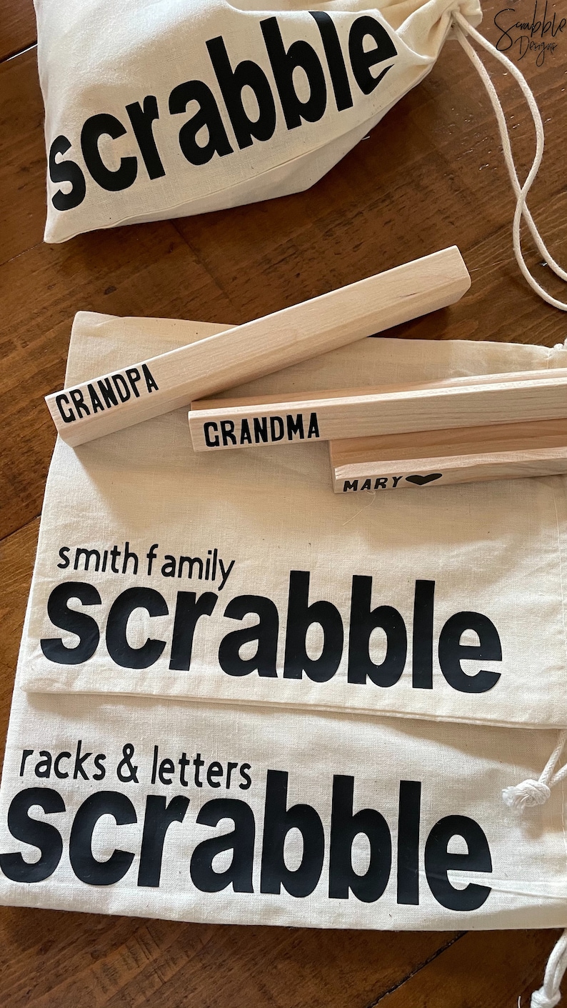 A Scrabble Tiles Bag! Drawstring Bag to Hold Your Scrabble Letters and ...