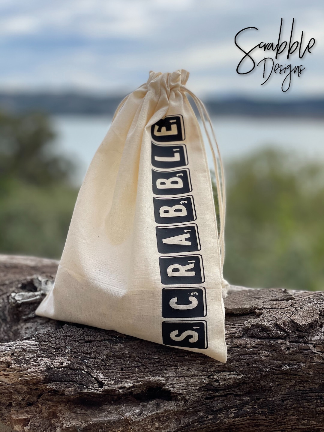 A Scrabble Tiles Bag! Drawstring Bag to Hold Your Scrabble Letters and ...