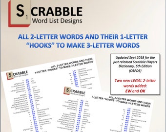 Scrabble Cheat Sheet - Etsy