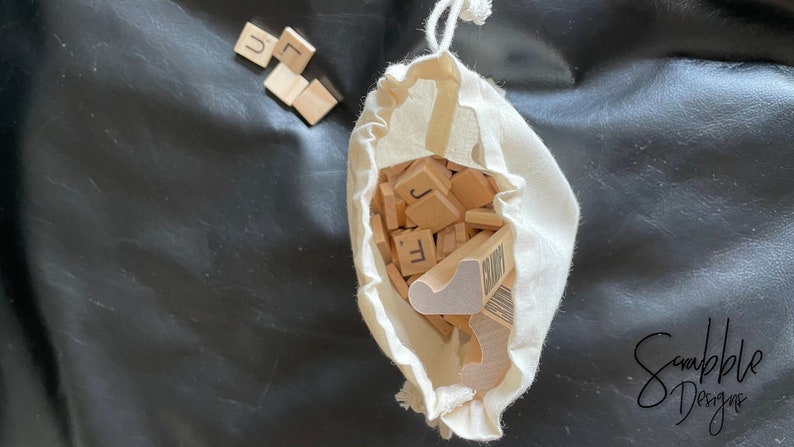A Scrabble Tiles Bag! Drawstring Bag to Hold Your Scrabble Letters and ...