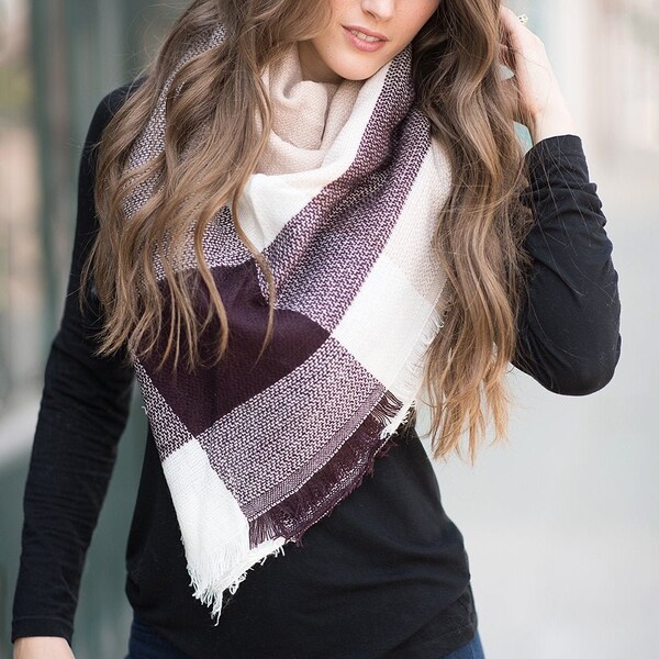 Plum Scarf - Etsy