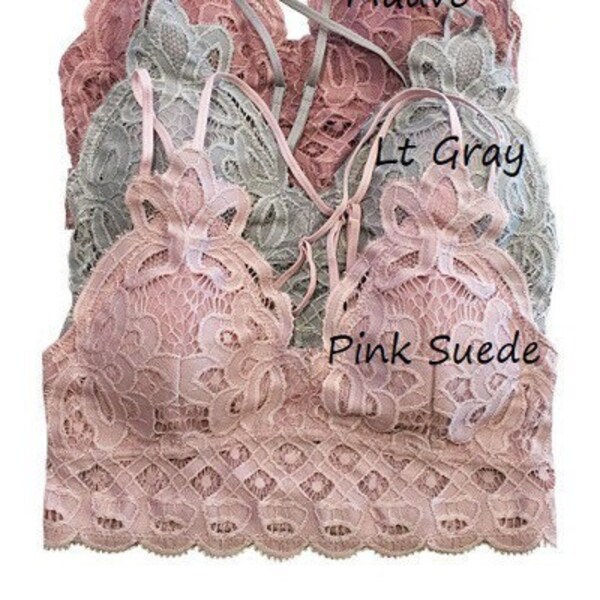 Lace Bralette Etsy