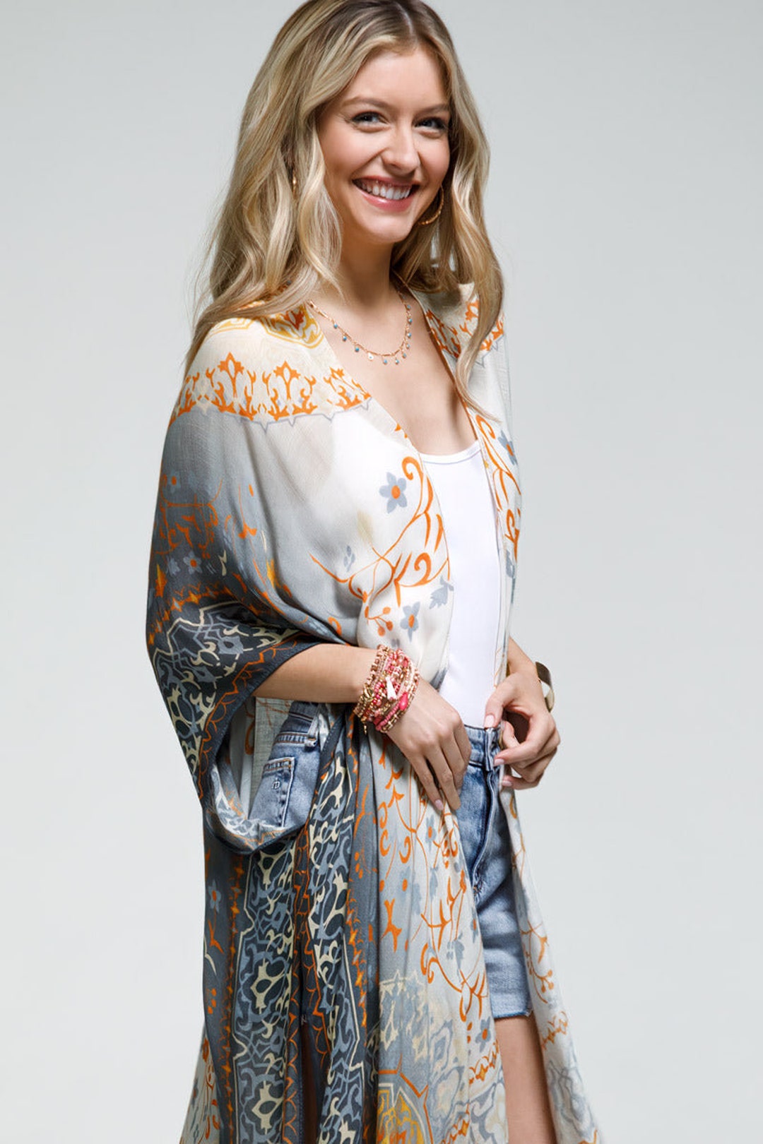 Women Summer Spring Kimonos, Beach Kimono, Kimono Jacket, Kimono ...
