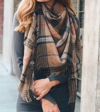 Autumn Scarf in Plaid Pattern - Etsy