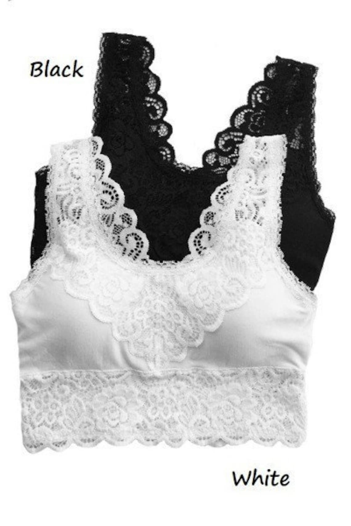 Plus Size Bralettes For Women Longline Silhouette Bralette Etsy