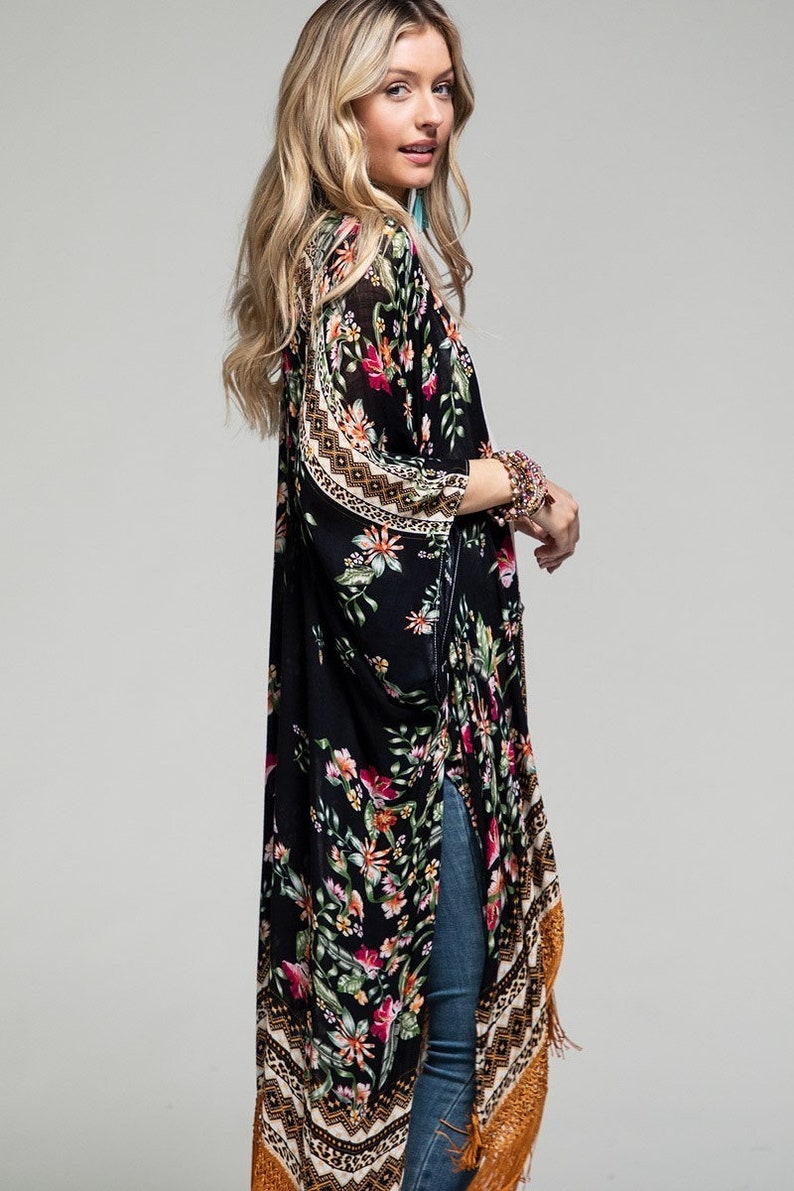 Sage Green Boho Kimono Beautiful Women Floral Kimonos Beach - Etsy