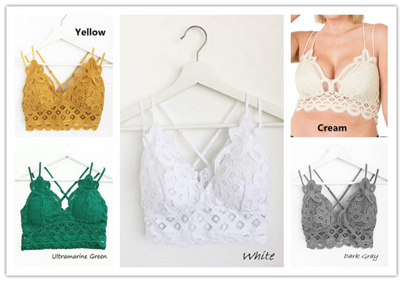 Plus Size Bralettes For Women Crochet Lace Bralette Etsy