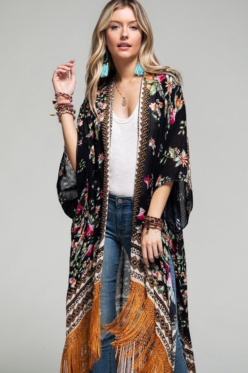 Sage Green Boho Kimono Beautiful Women Floral Kimonos Beach - Etsy