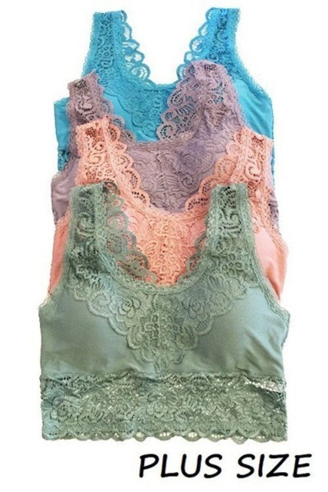 PLUS SIZE Bralettes for Women Longline Silhouette Bralette - Etsy