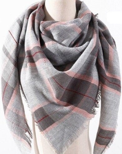 OVERSIZED SQUARE Plaid Blanket Scarf Winter scarf Blanket | Etsy