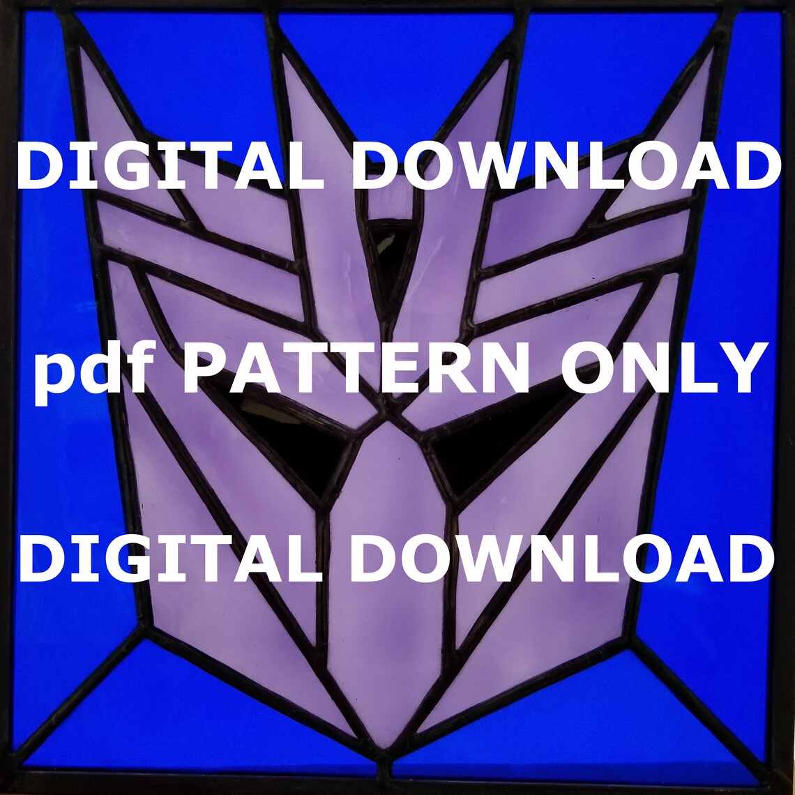 Transformers Decepticon Logo Stained Glass Pattern Pdf Digital Download ...