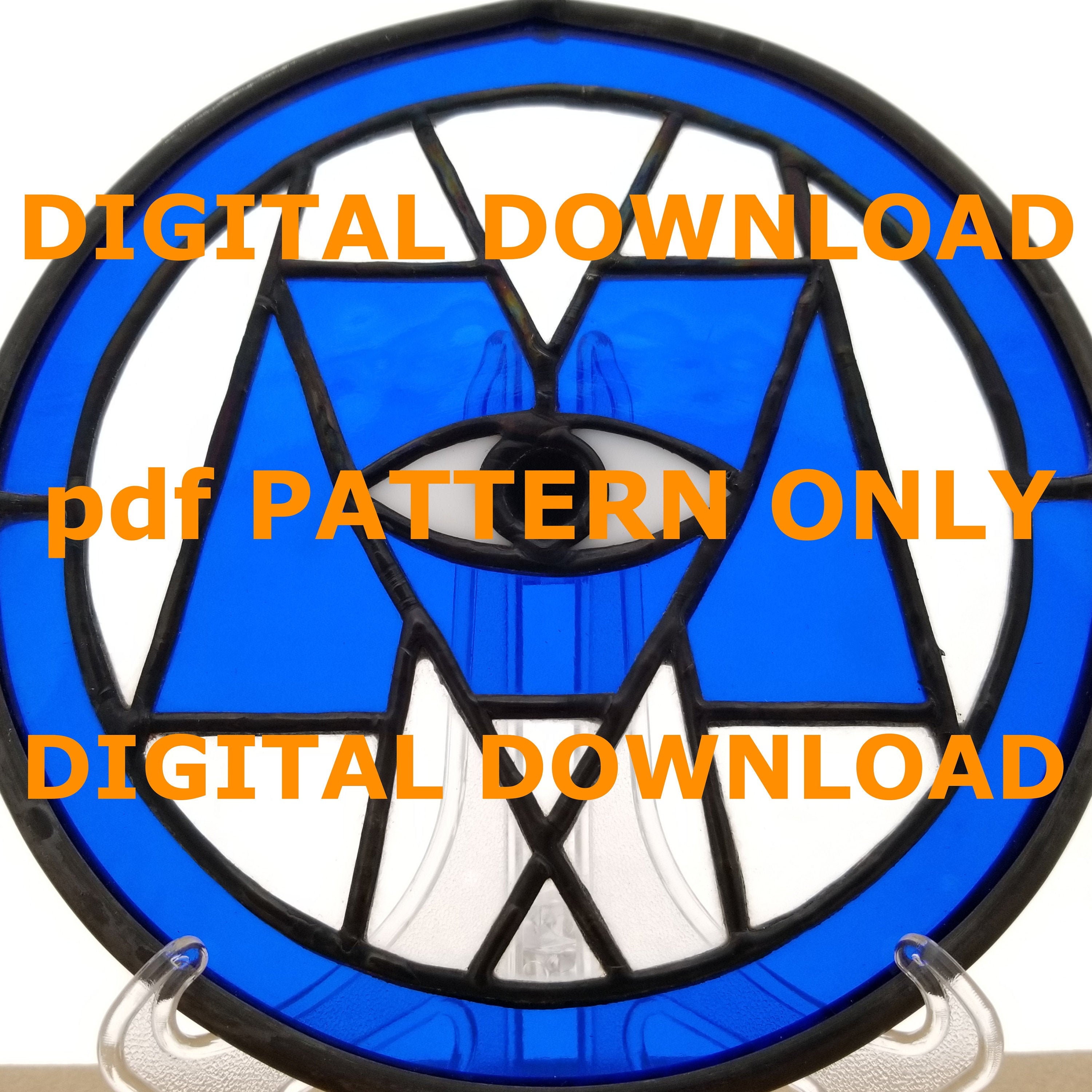 Monsters Inc Logo Stained Glass Pattern Pdf Digital Download - Etsy