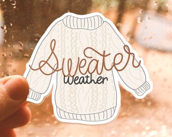 Sweater Weather Sticker | Etsy