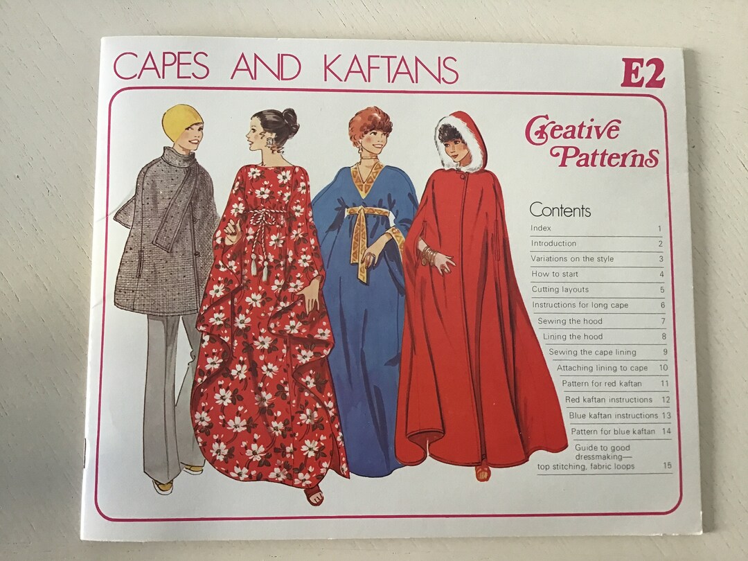 Creative Patterns E2 - Capes and Kaftans - Uncut - 5 Sizes - Etsy