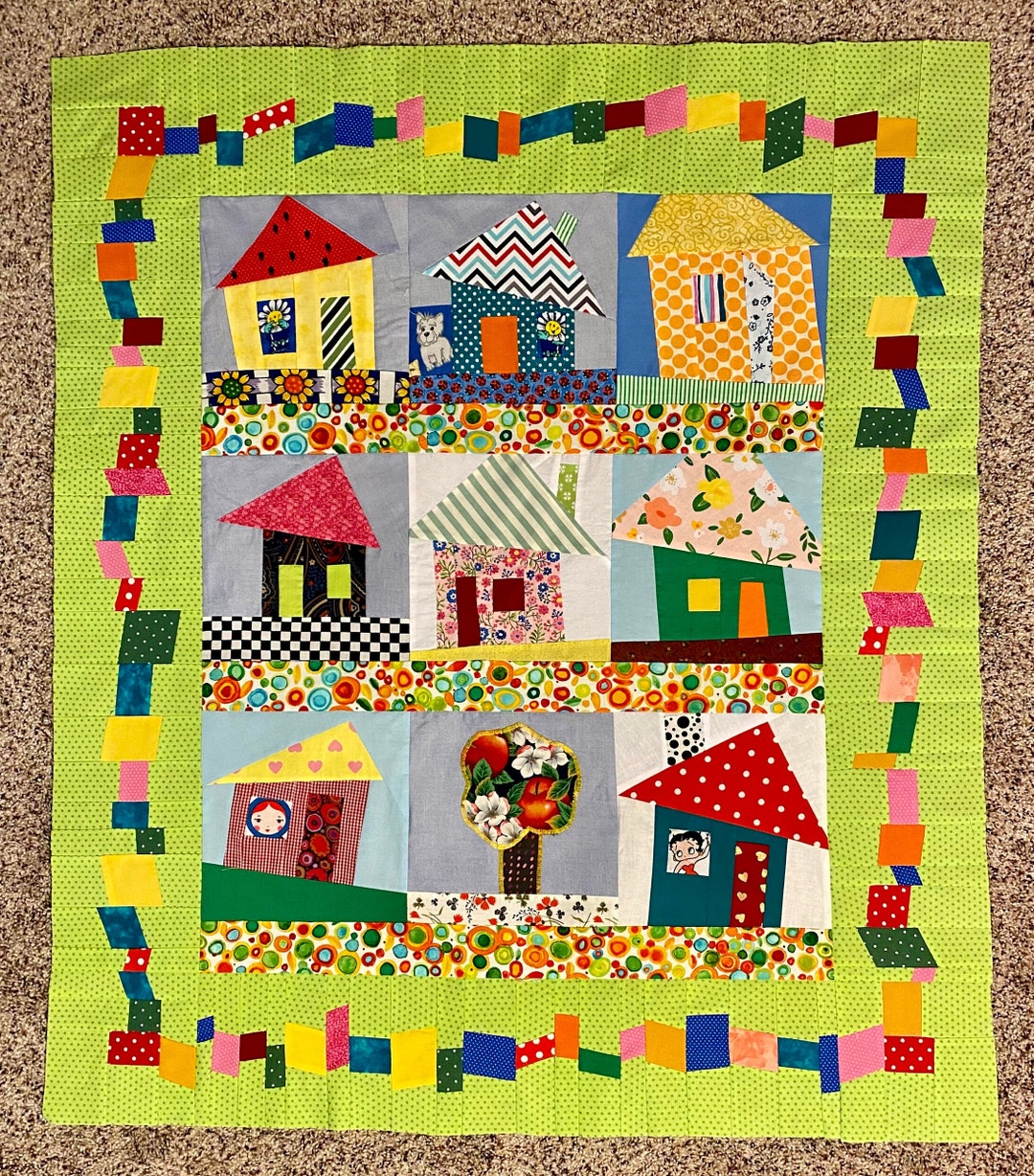 Wonky Town and Wonky Border Tutorial - Etsy
