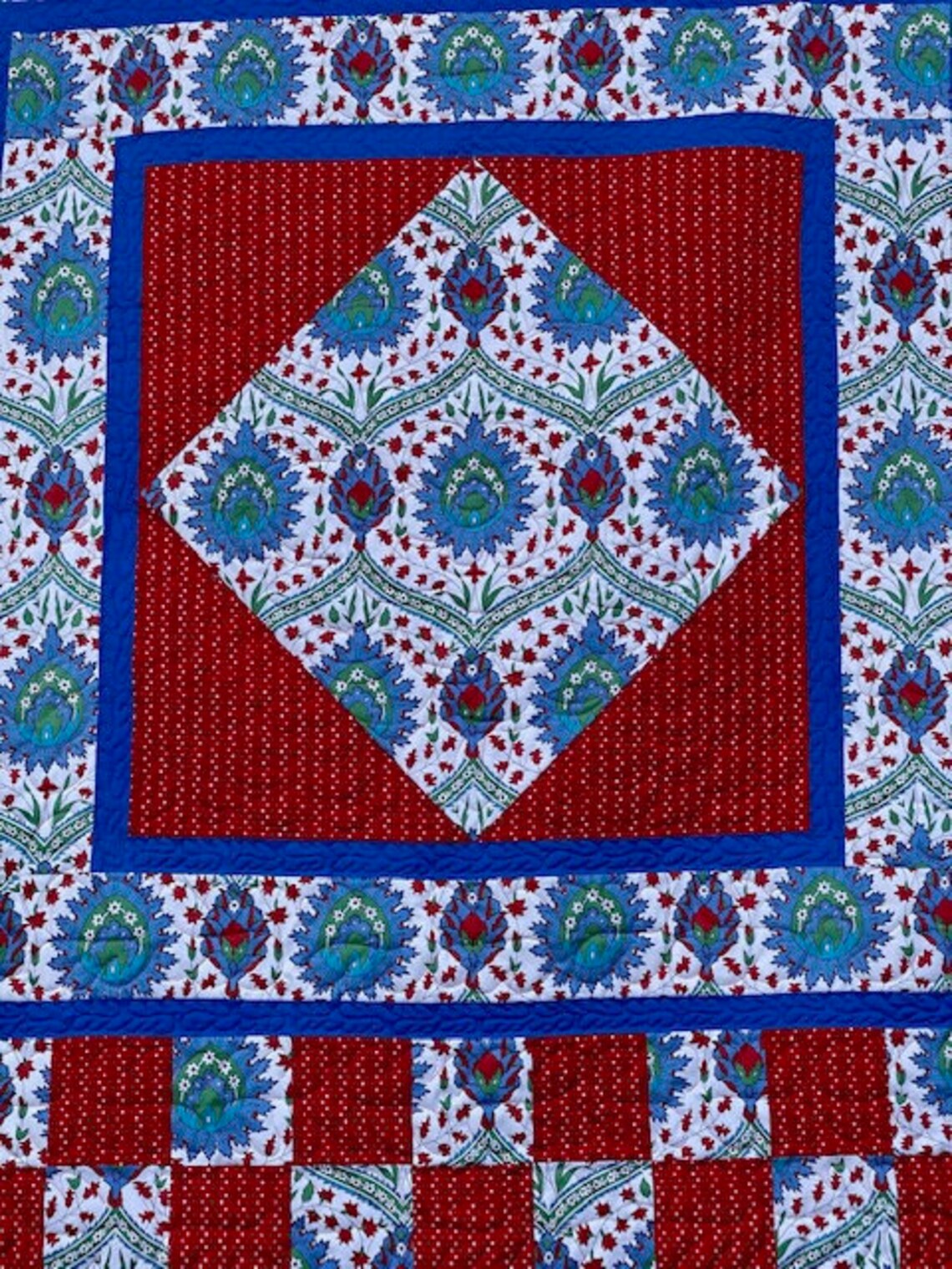 Amish Diamond Throw Quilt Pattern | Etsy