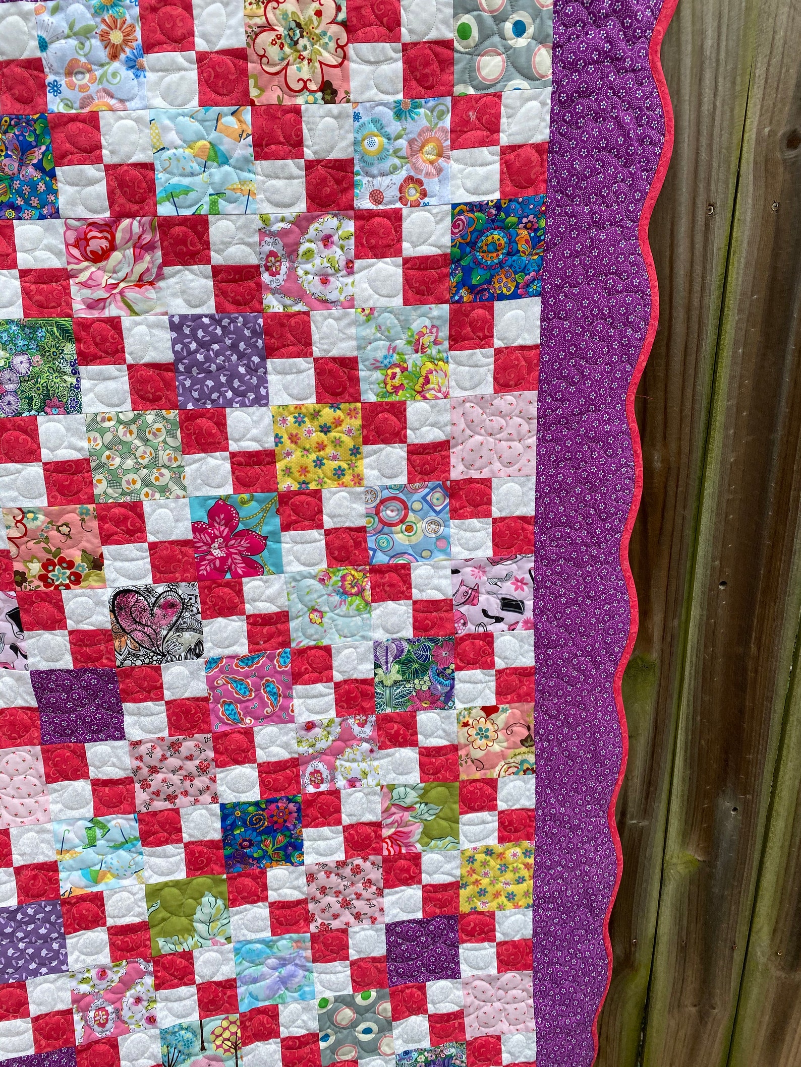 Four Patch Chain Quilt | Etsy